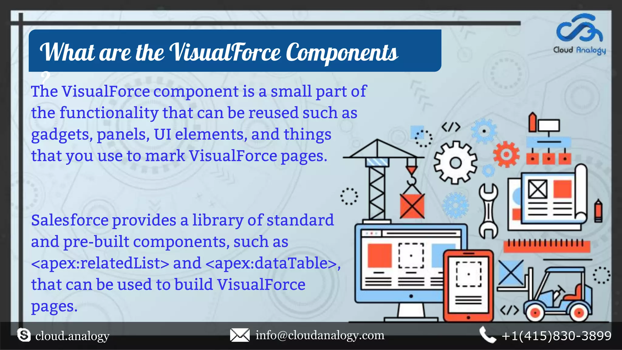 Types of salesforce visual force components | PPTX | Web Design and HTML | Internet