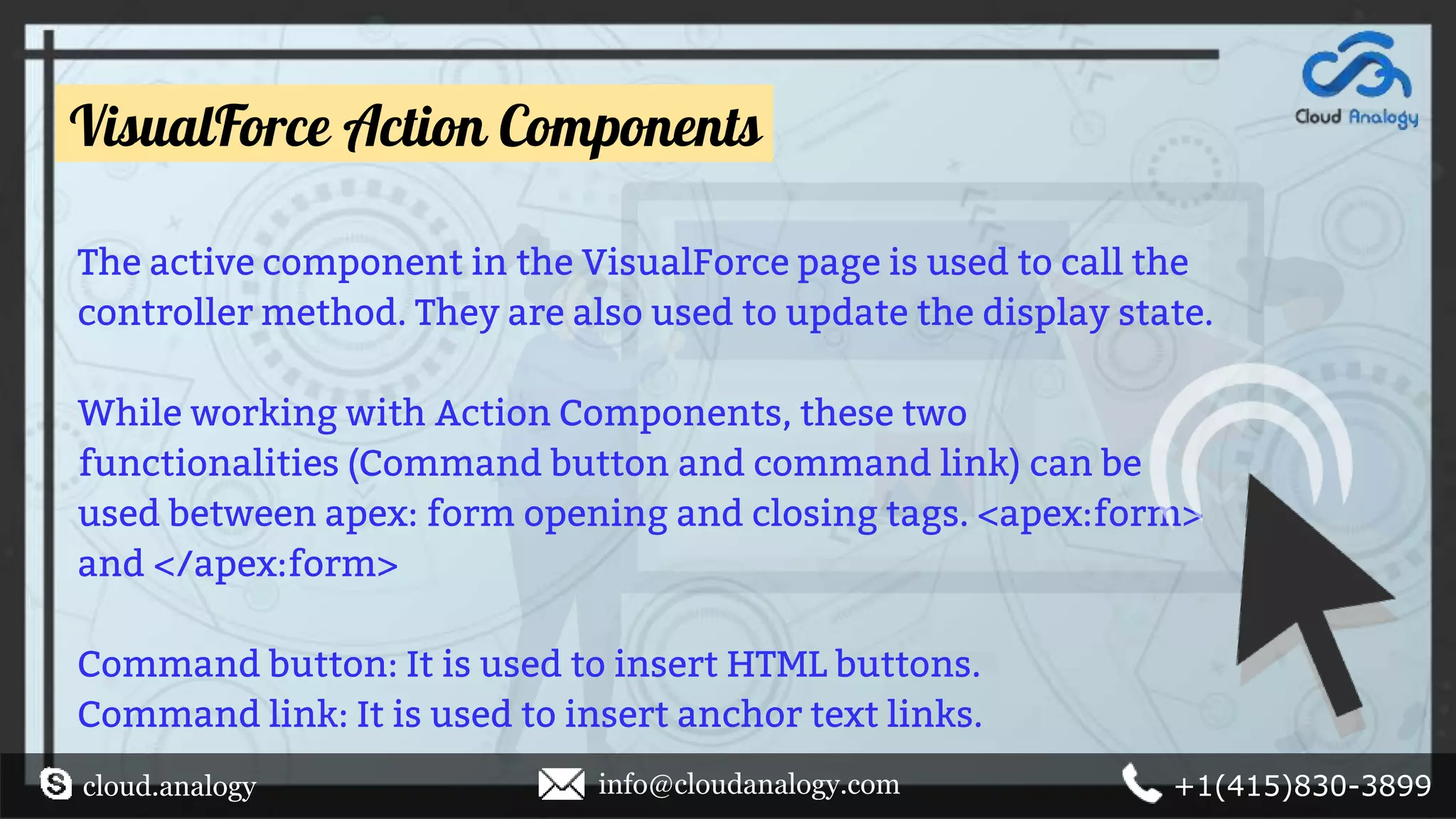 Types of salesforce visual force components | PPTX | Web Design and HTML | Internet