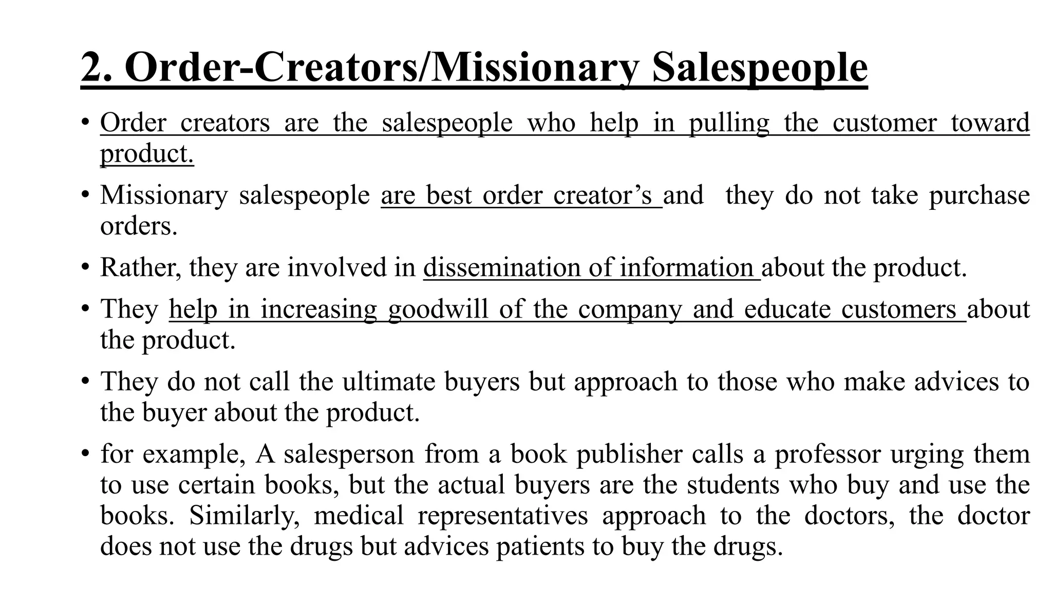 Types of salesperson | PPTX