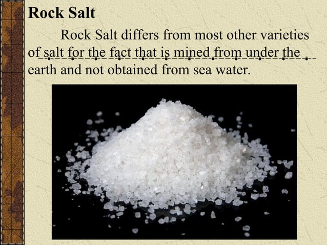 different types of salt for food processing.ppt | Chemistry | Science