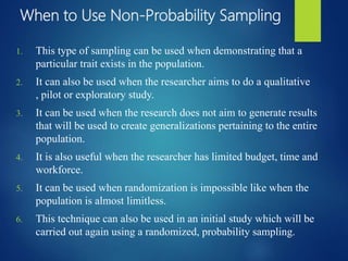 Non-Probability Sampling | PPTX