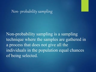Non-Probability Sampling | PPTX