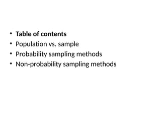 TYPES OF SAMPLING VARIOUS TYPES OF SAMPLING.pptx