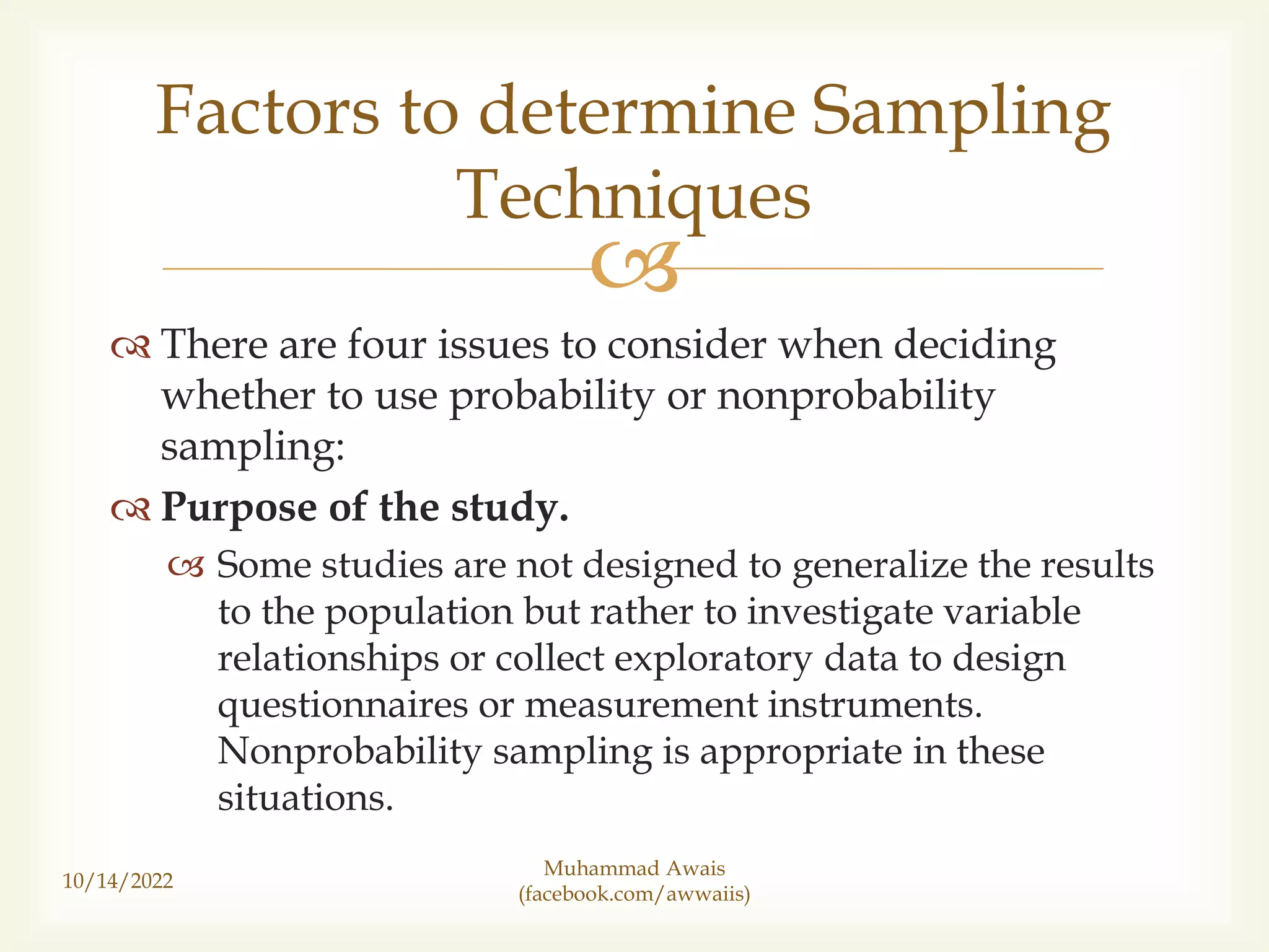 Types of Sampling and How to Choose Appropriate Technique - Mass Media ...
