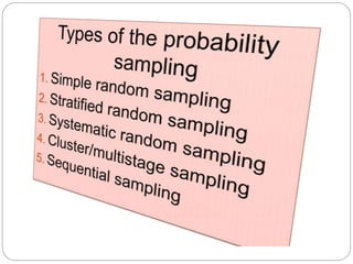 NURSING RESEARCH TYPES OF SAMPLING TECHNIQUE | PPTX