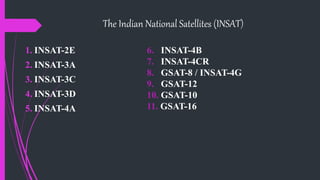 Types of satellite metrological & resource satellites | PPTX