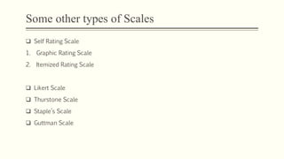 Types of scales | PPTX