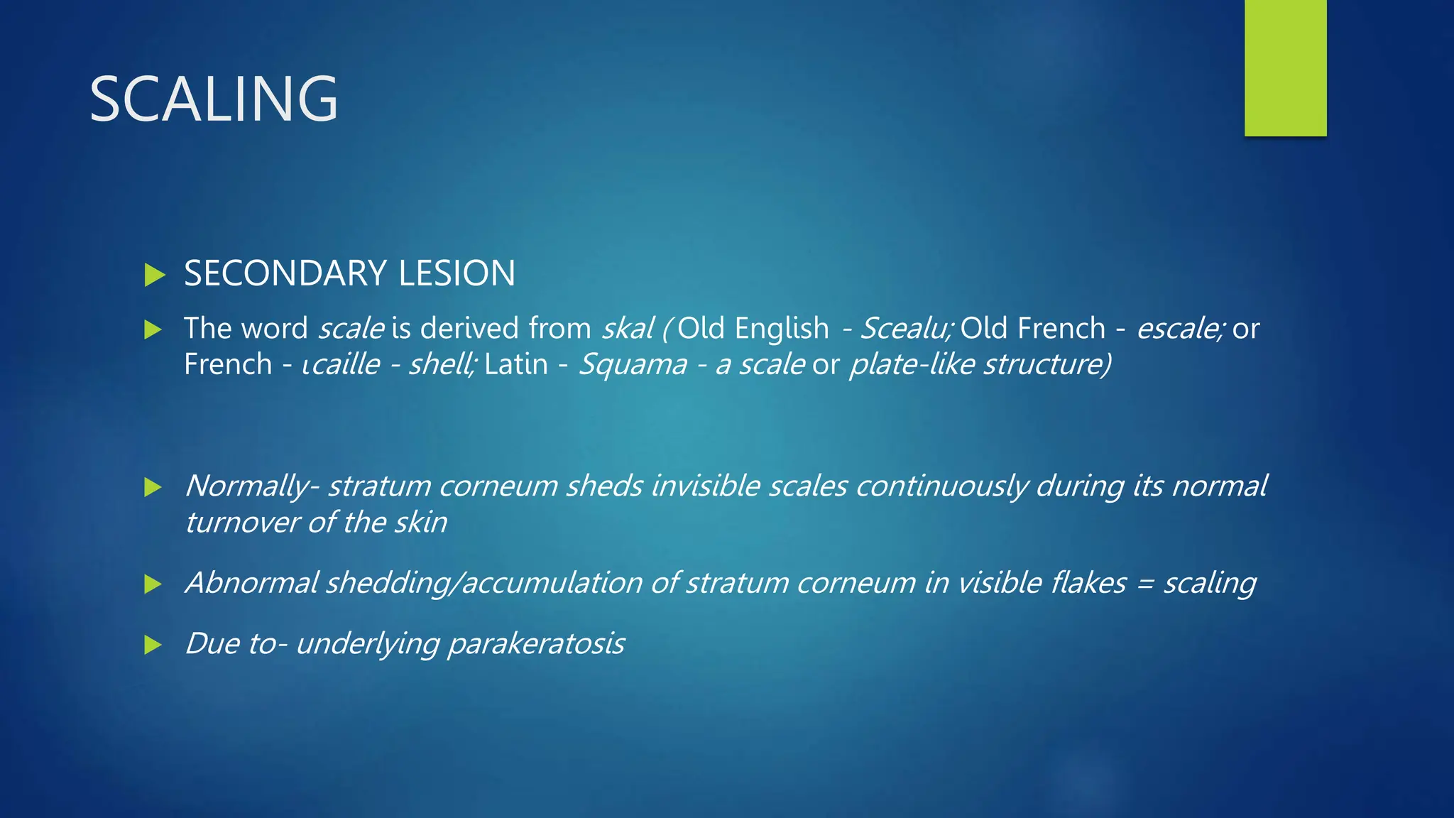 Scaly signs in dermatology. Article discussion | PPTX
