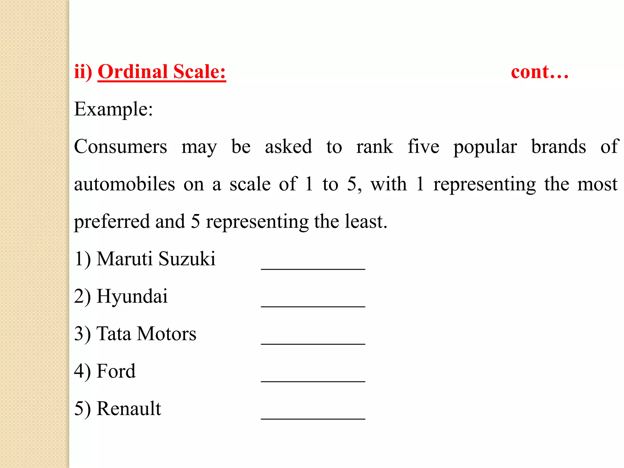Types of Scales and Scaling Techniques | PPTX | Science