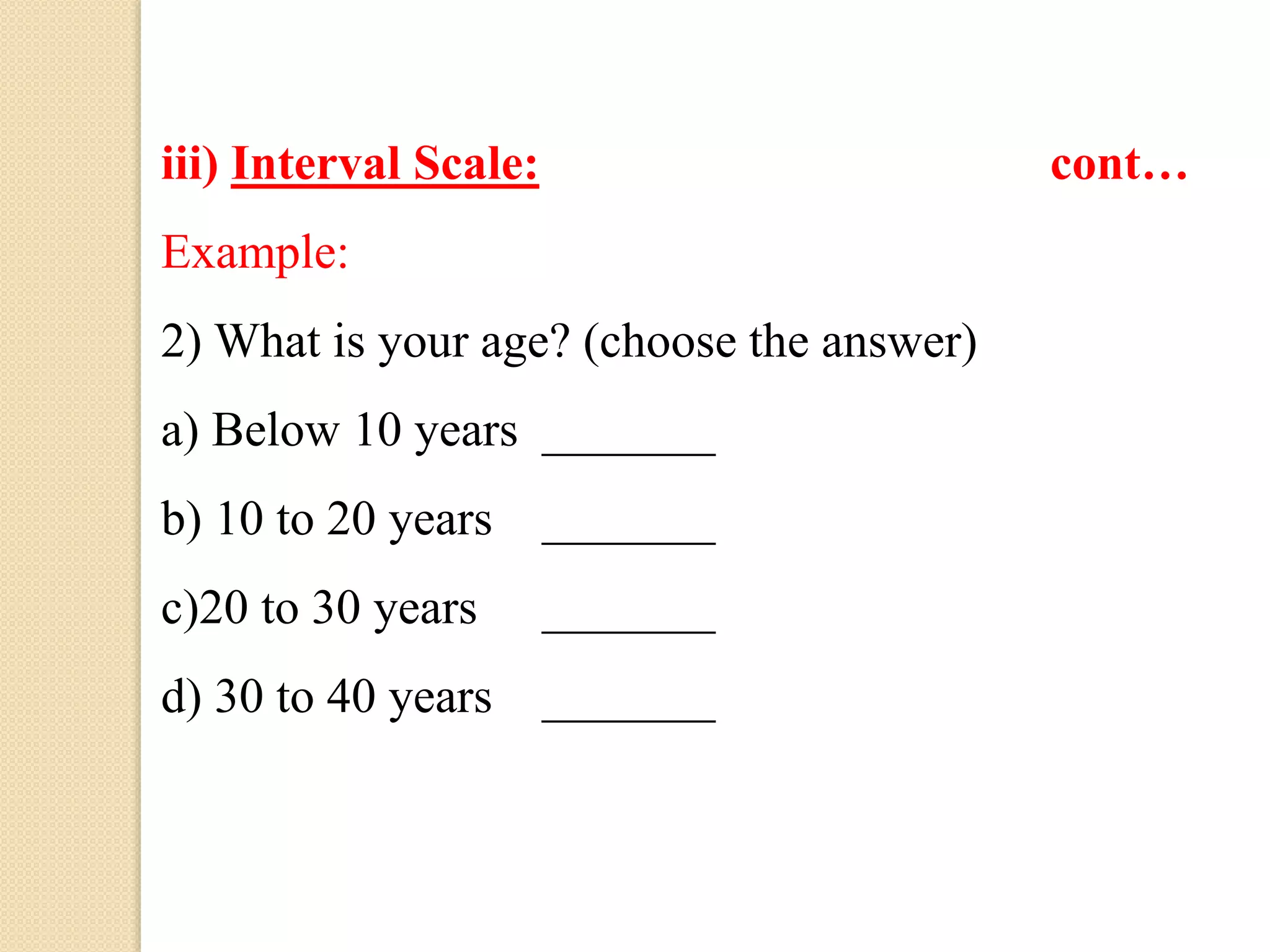 Types of Scales and Scaling Techniques | PPTX | Science