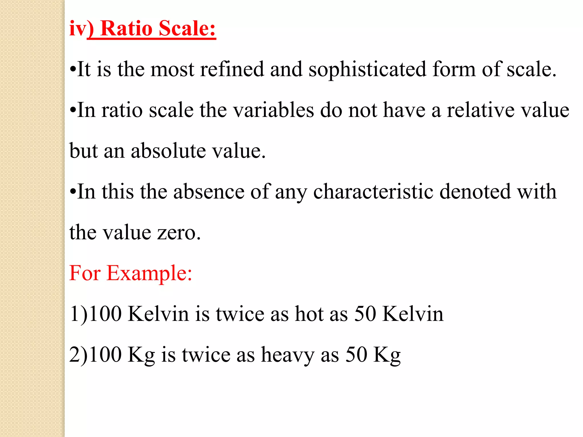 Types of Scales and Scaling Techniques | PPTX | Science