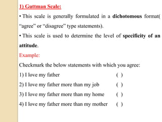 Types of Scales and Scaling Techniques | PPTX