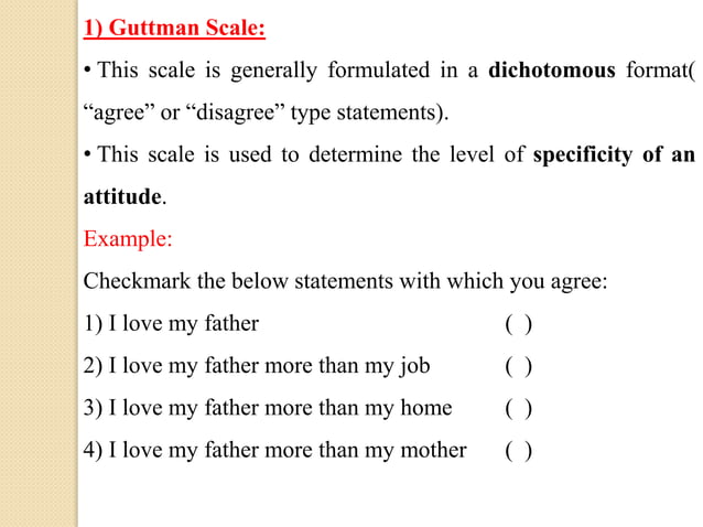 Types of Scales and Scaling Techniques | PPTX | Science