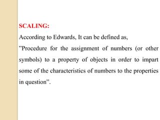 Types of Scales and Scaling Techniques | PPTX