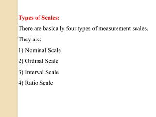 Types of Scales and Scaling Techniques | PPTX