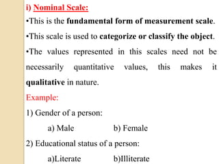 Types of Scales and Scaling Techniques | PPTX