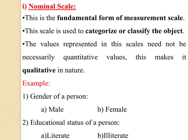 Types of Scales and Scaling Techniques | PPTX | Science