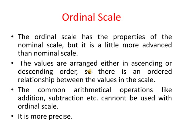 Types of measurement scales in research methodology | PPTX