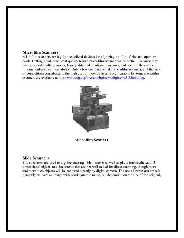 Types of scanner........ | DOC