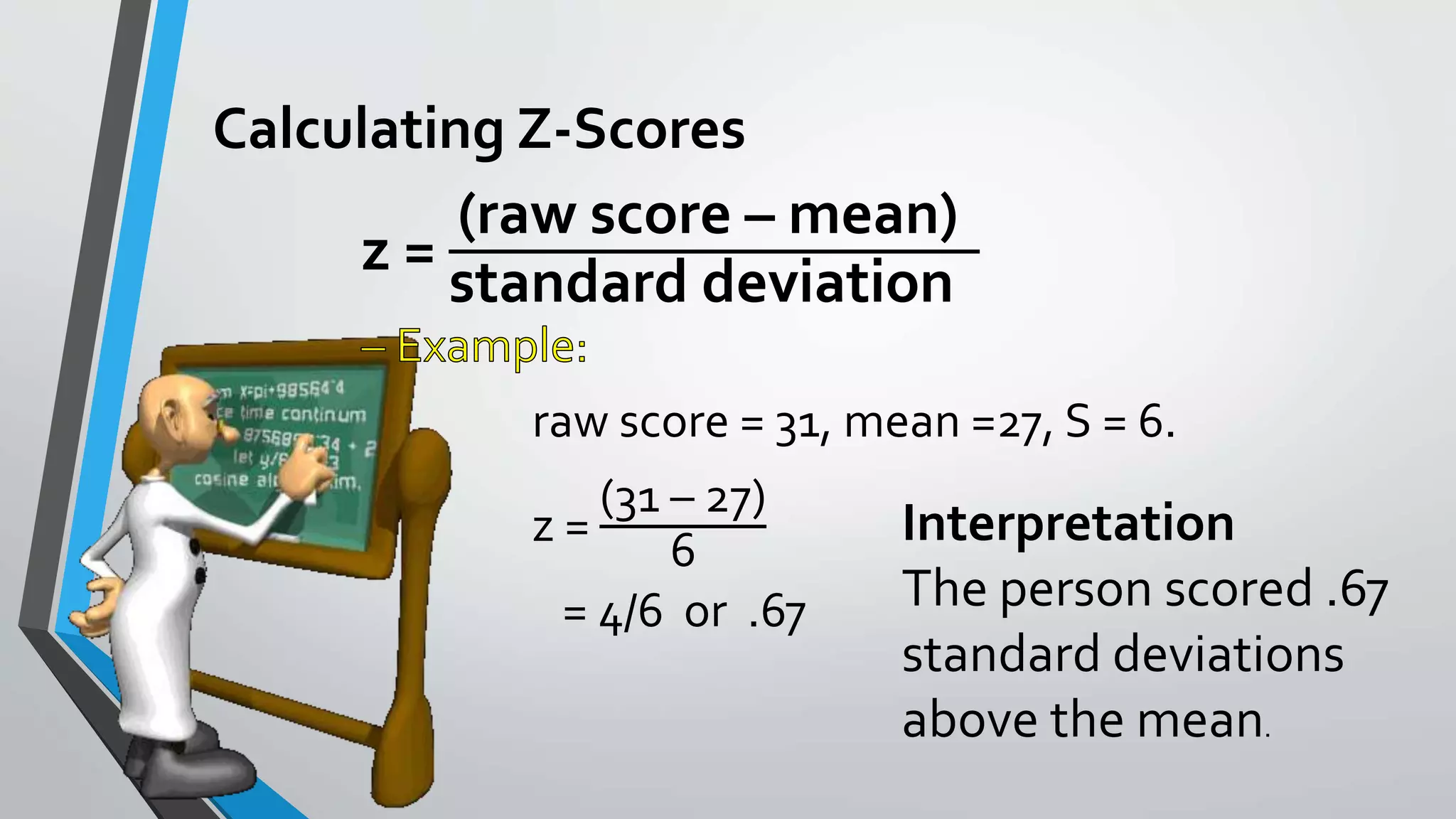 Types of Scores & Types of Standard Scores | PPTX