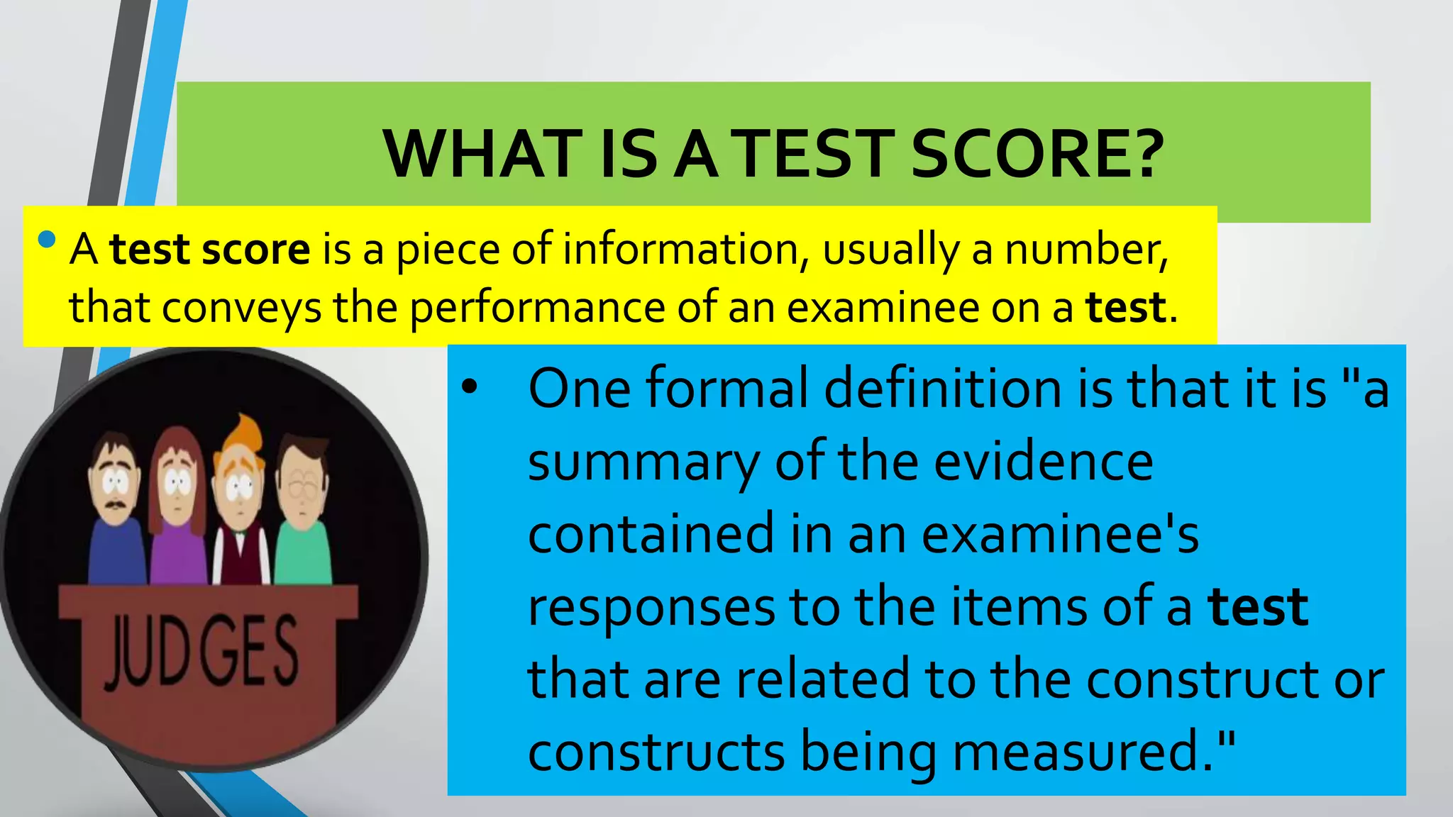 Types of Scores & Types of Standard Scores | PPTX