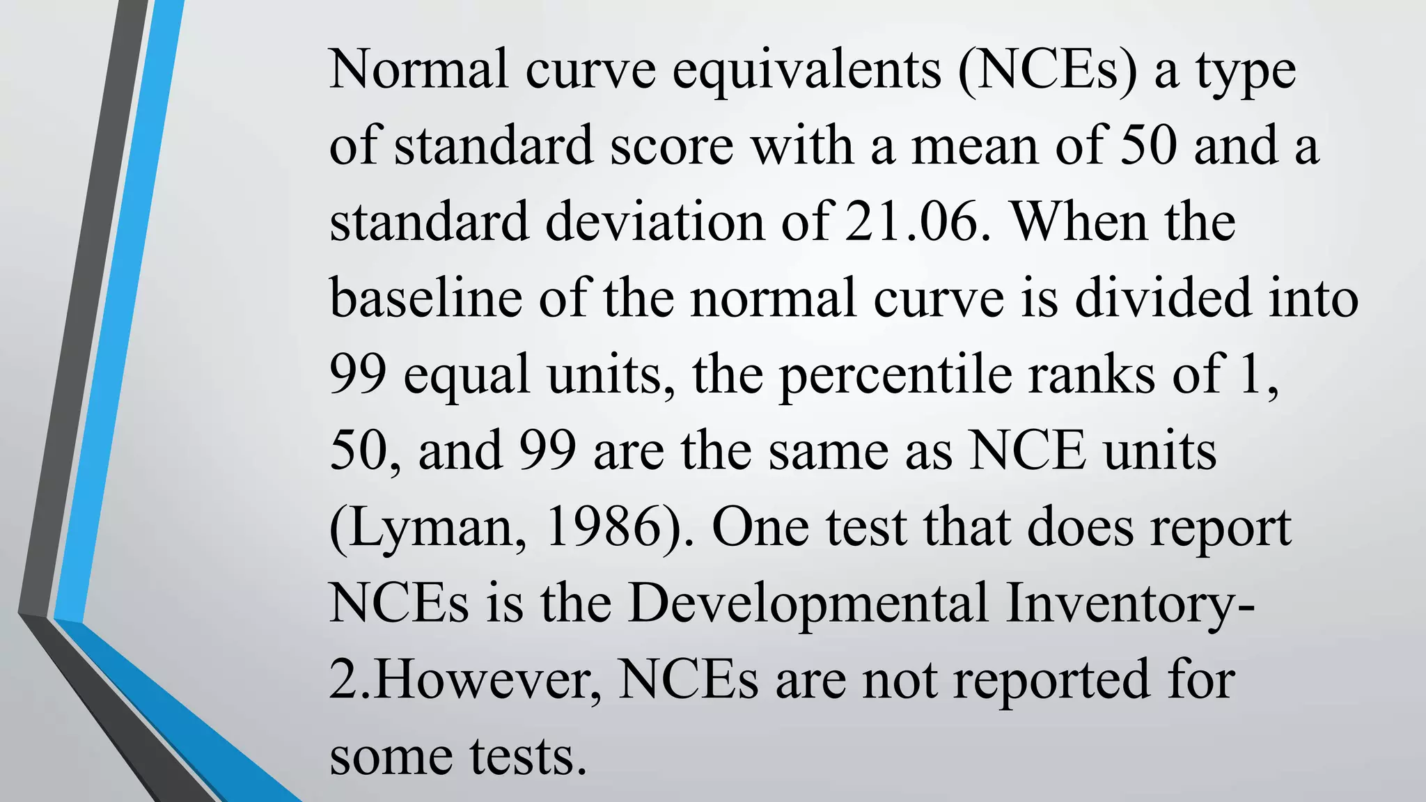 Types of Scores & Types of Standard Scores | PPTX