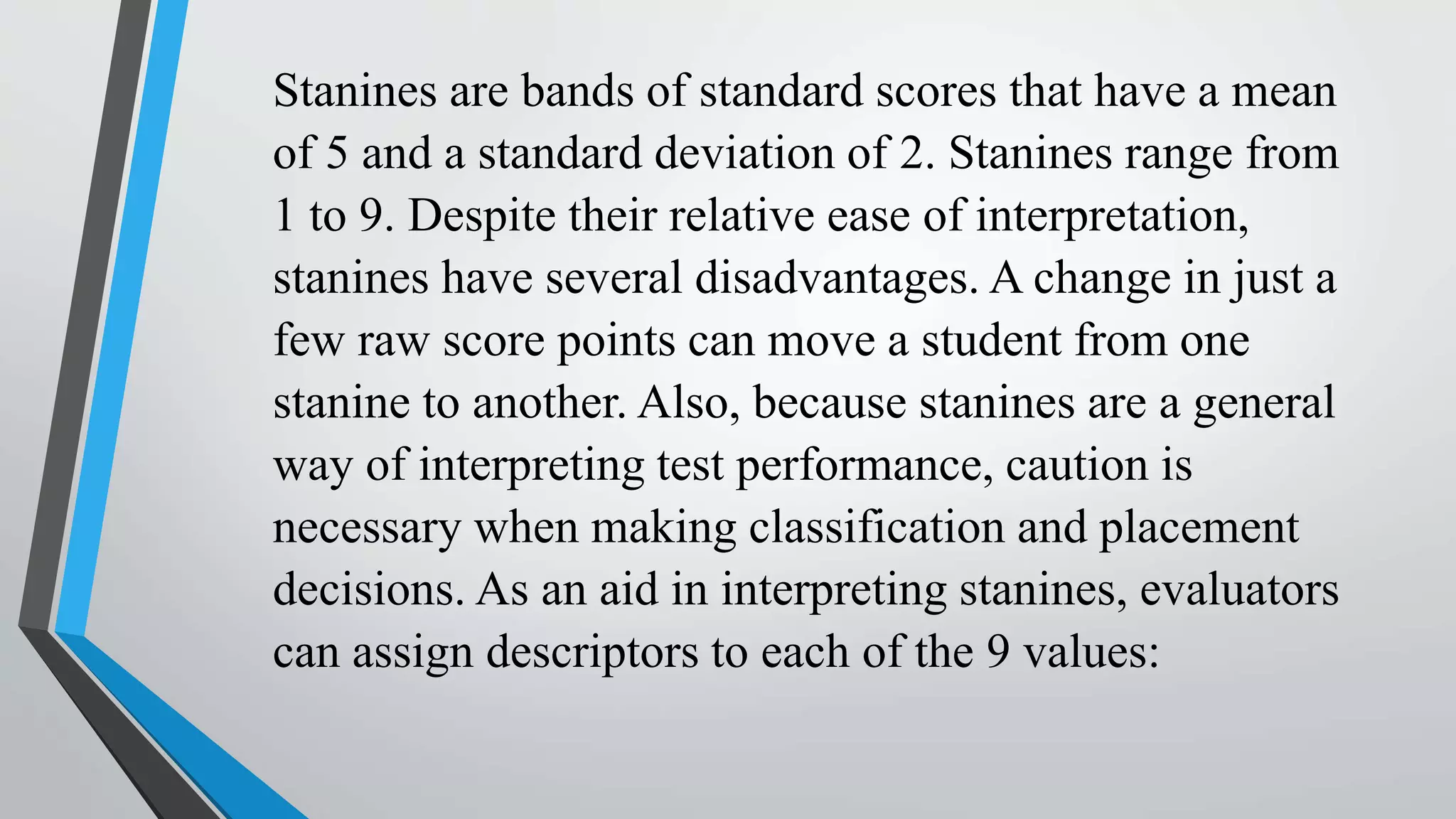 Types of Scores & Types of Standard Scores | PPTX