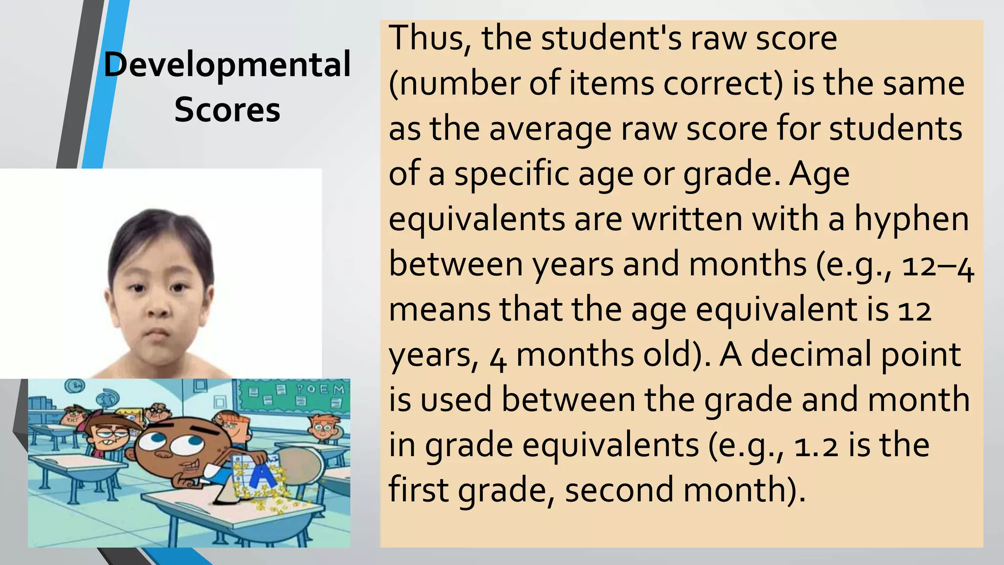 Types of Scores & Types of Standard Scores | PPTX