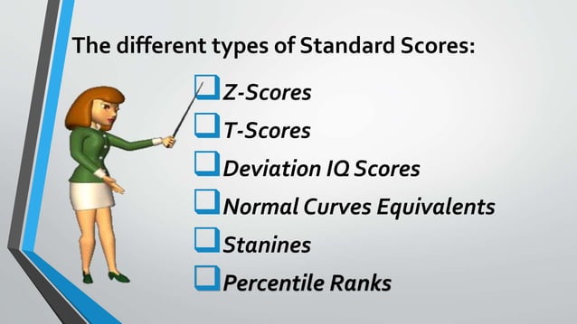 Types of Scores & Types of Standard Scores | PPTX