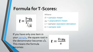 Types of Scores & Types of Standard Scores | PPTX