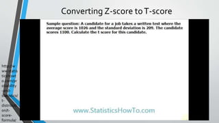 Types of Scores & Types of Standard Scores | PPTX