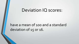 Types of Scores & Types of Standard Scores | PPTX
