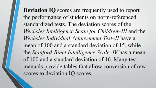Types of Scores & Types of Standard Scores | PPTX