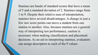Types of Scores & Types of Standard Scores | PPTX