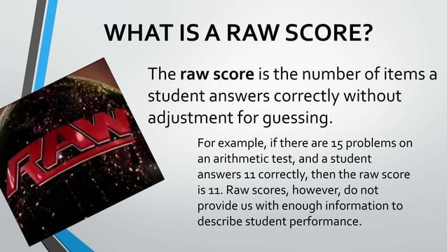 Types of Scores & Types of Standard Scores | PPTX