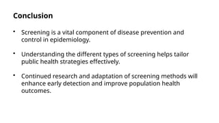 Types Of Screening In Epidemiology.ppttx | PPTX
