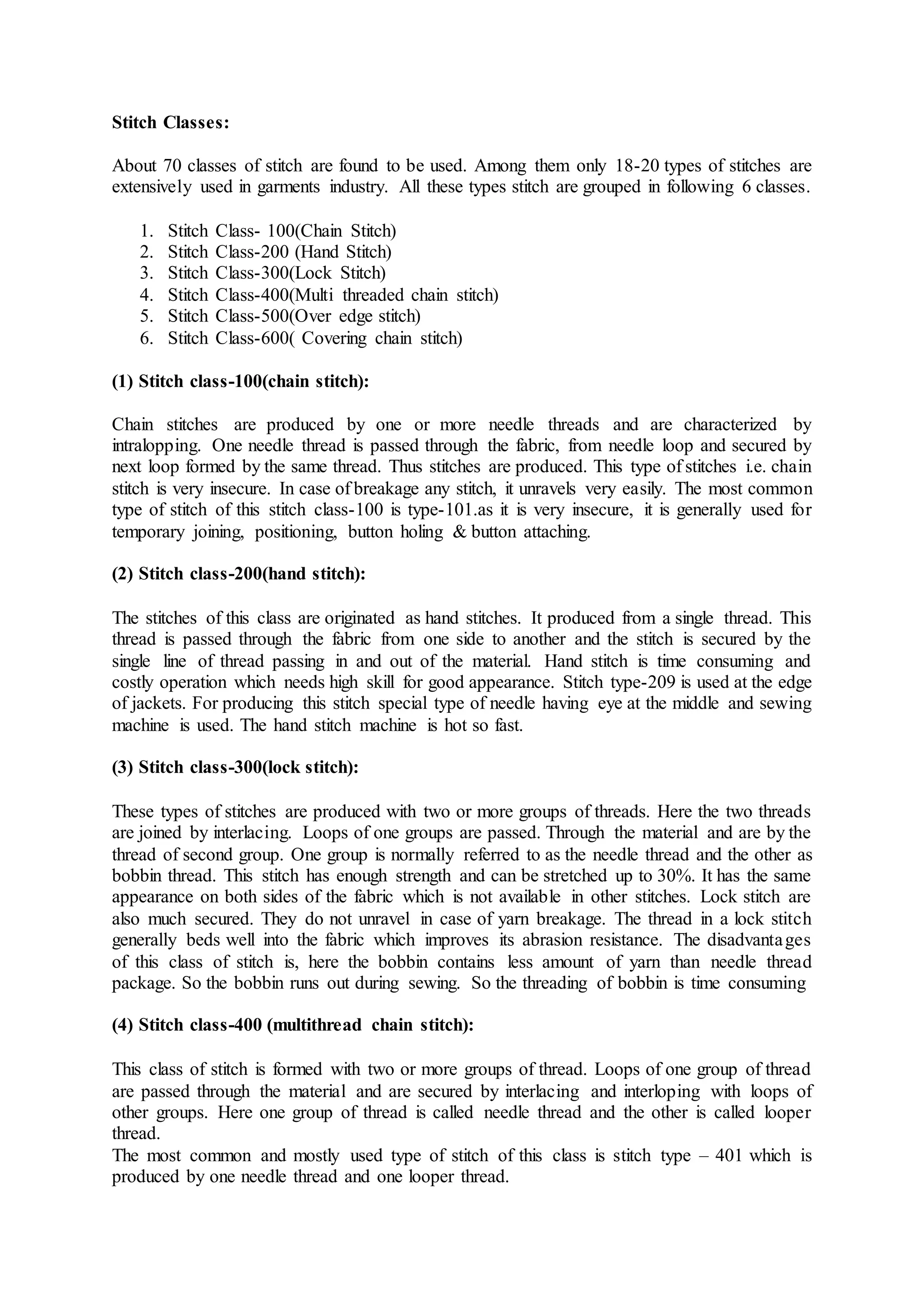 Types of seam | DOCX