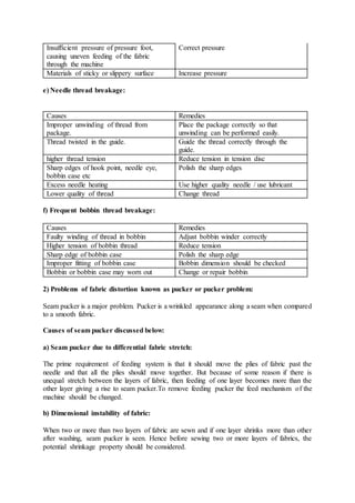 Types of seam | DOCX | Needlework | Arts and Crafts