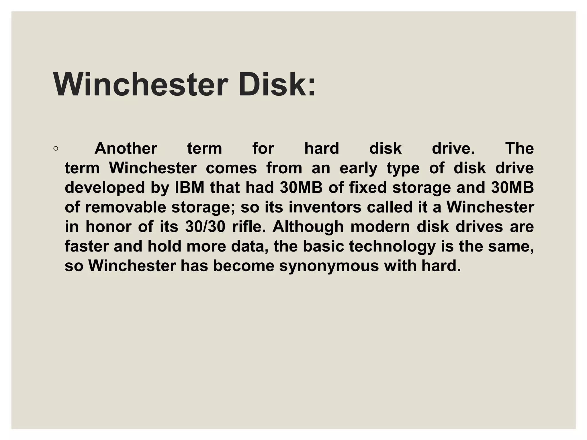 Types of secondary storage devices ppt | PPTX