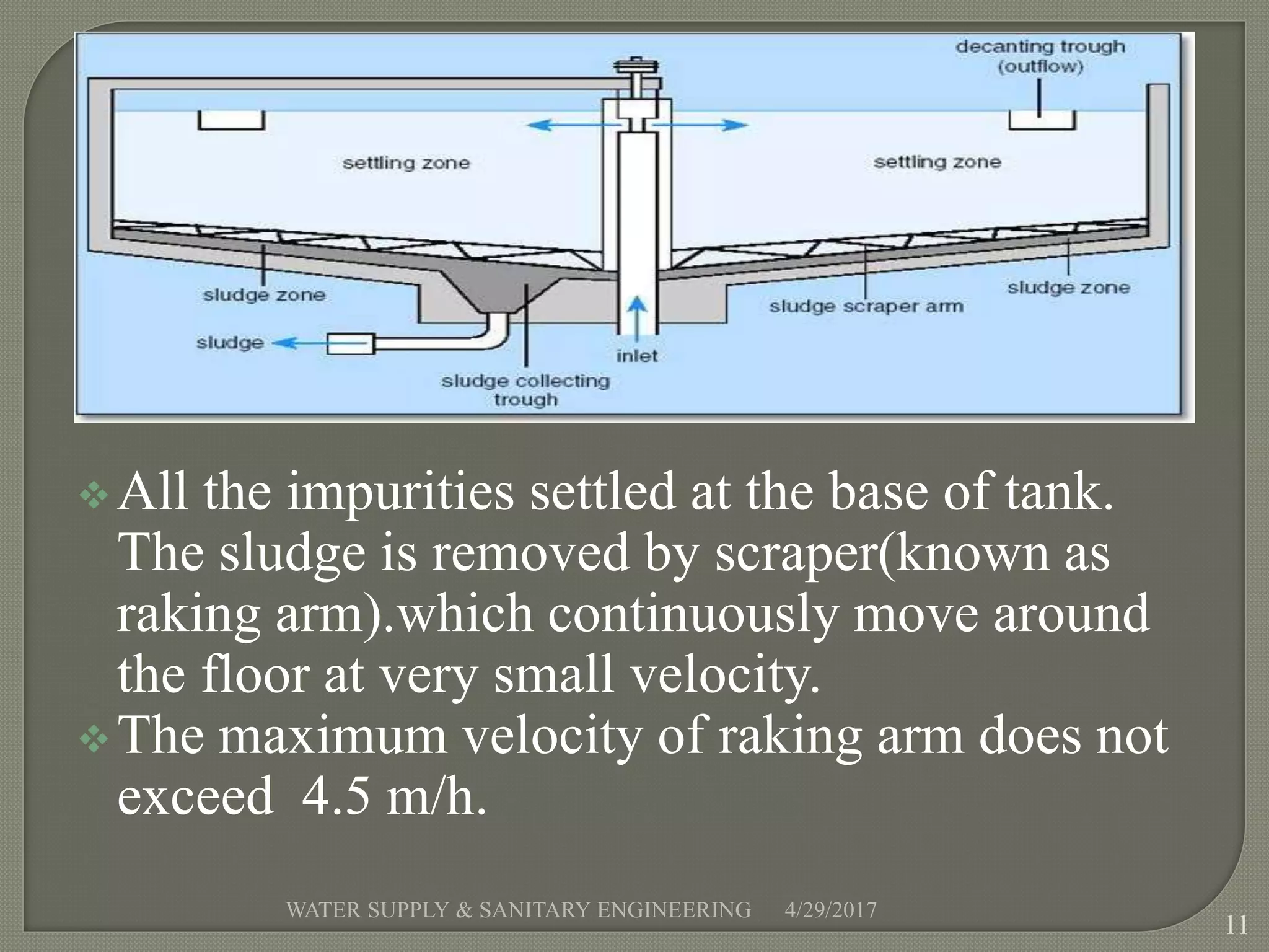 Types of sedimentation tank | PPTX