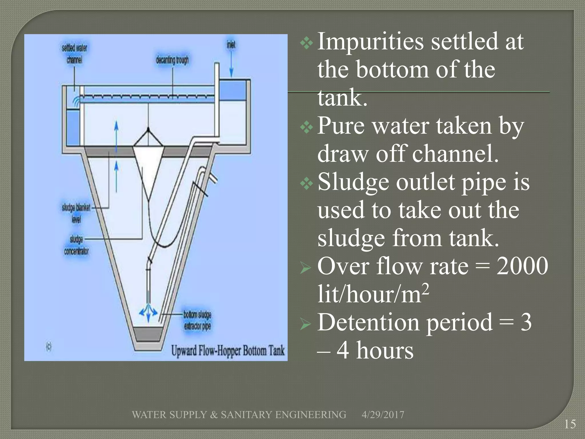 Types of sedimentation tank | PPTX