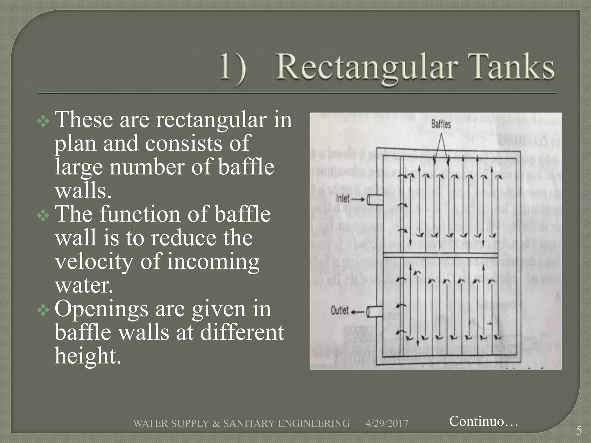 Types of sedimentation tank | PPTX