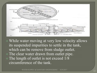 Types of sedimentation tank | PPTX