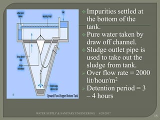 Types of sedimentation tank | PPTX