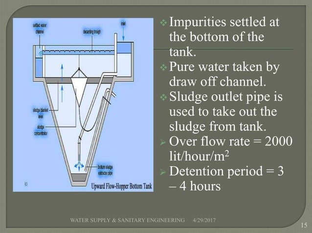 Types of sedimentation tank | PPTX