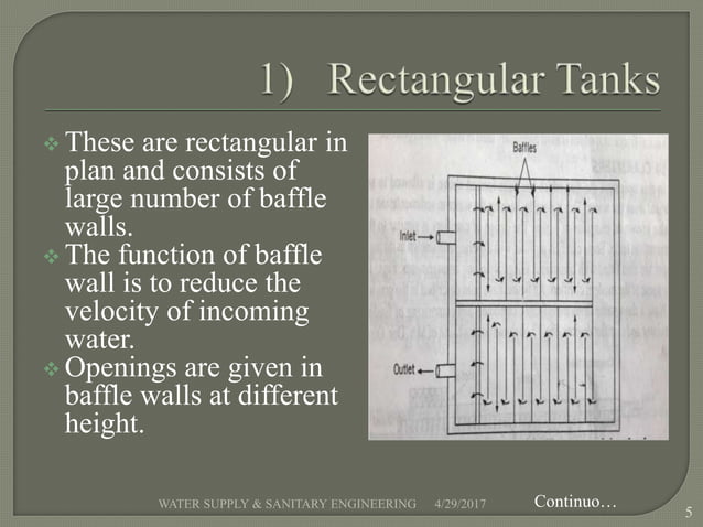 Types of sedimentation tank | PPTX