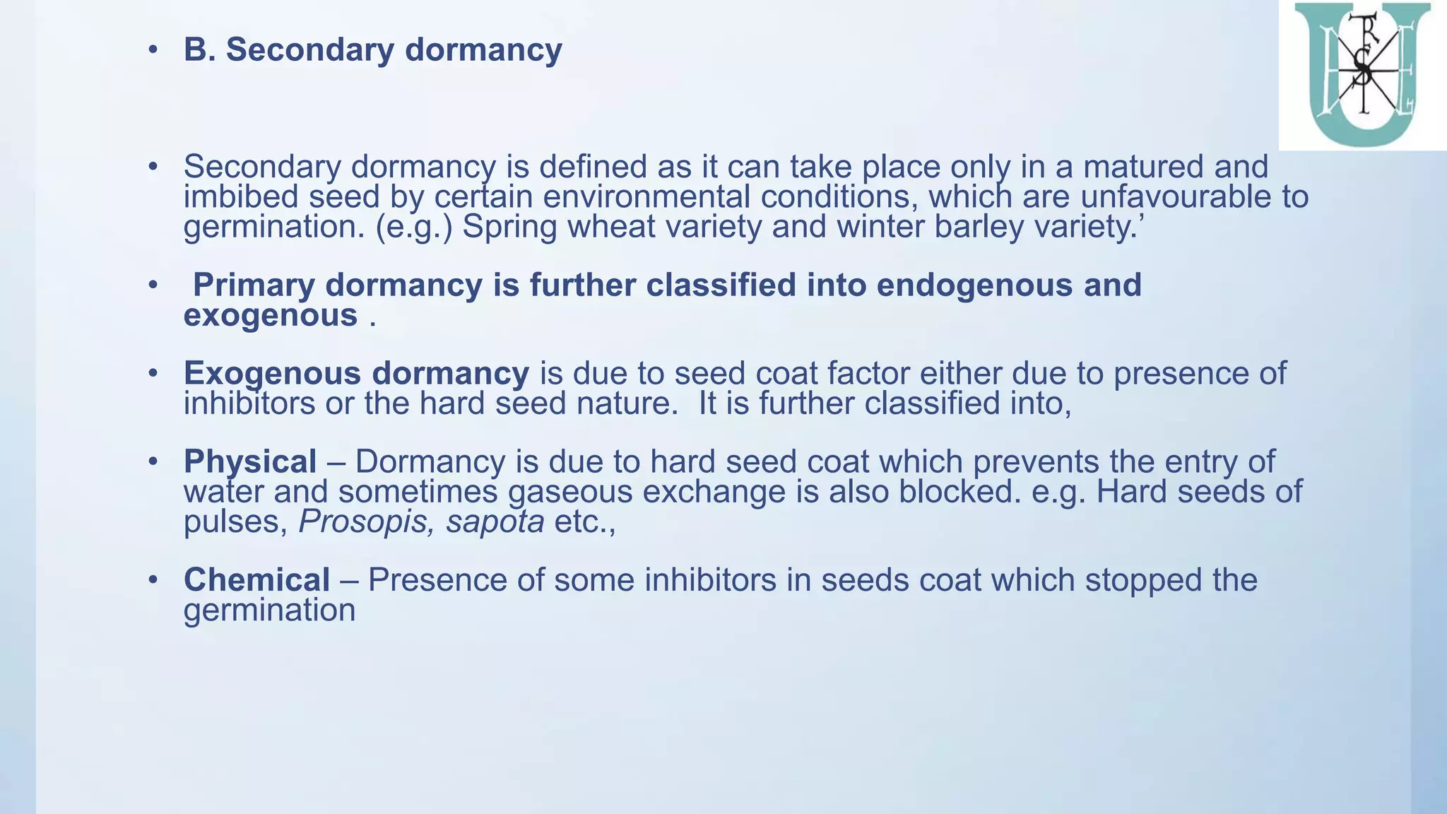 Types of seed and seed dormancy | PPTX