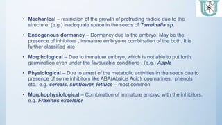Types of seed and seed dormancy | PPTX