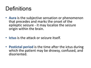 Epilepsy Aura Sensations