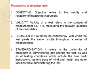 Types of Selection Tests | PPTX